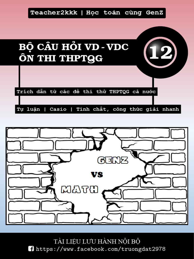 Bộ Câu Hỏi VD-VDC Ôn Thi THPTQG Môn Toán (File Đề) | PDF