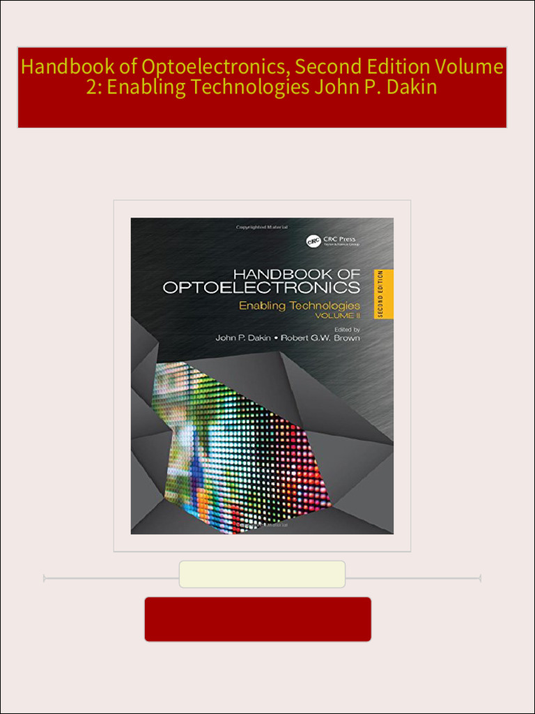 Download Complete Handbook of Optoelectronics, Second Edition Volume 2 ... Download Complete Handbook of Optoelectronics, Second Edition Volume 2 ...