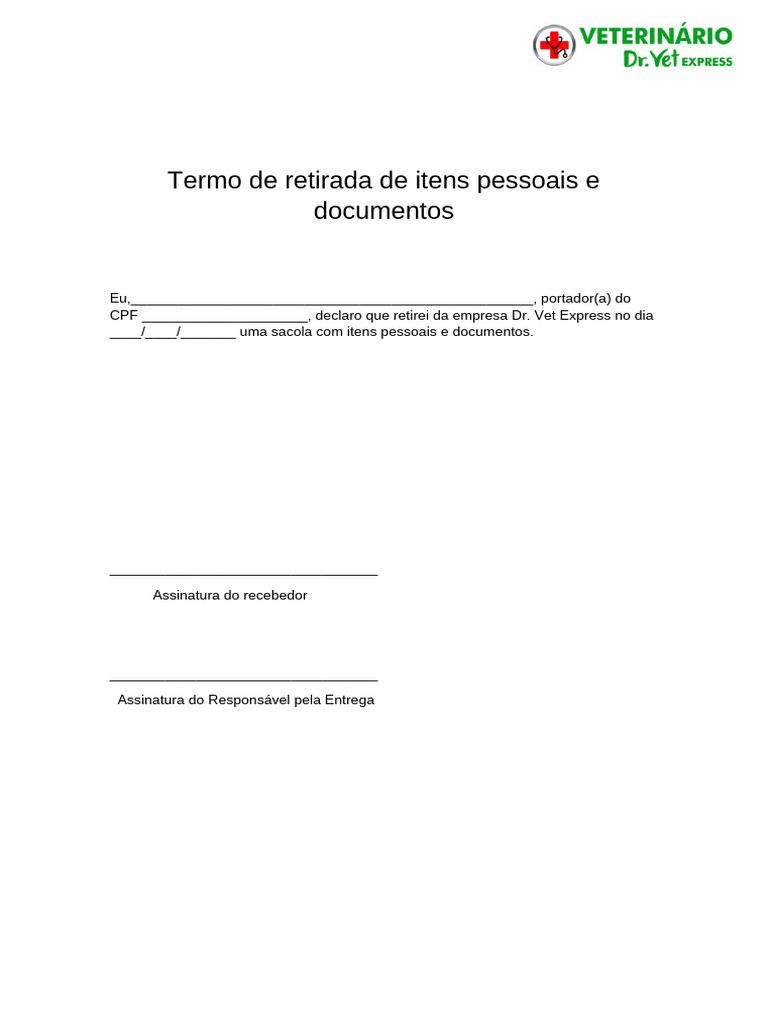 Termo de retirada (2) (2) (1) | PDF