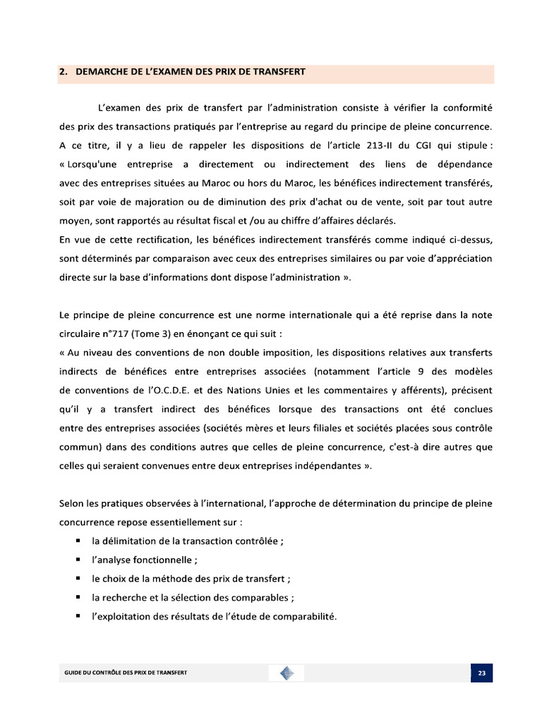 Guide du contrÃ´le des prix de transfert | PDF