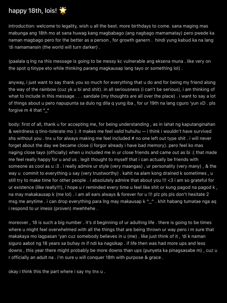 Happy 18th, Lois! ? | PDF