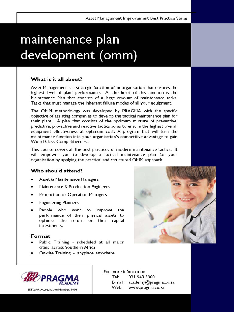 OMM Brochure | PDF | Reliability Engineering | Asset Management