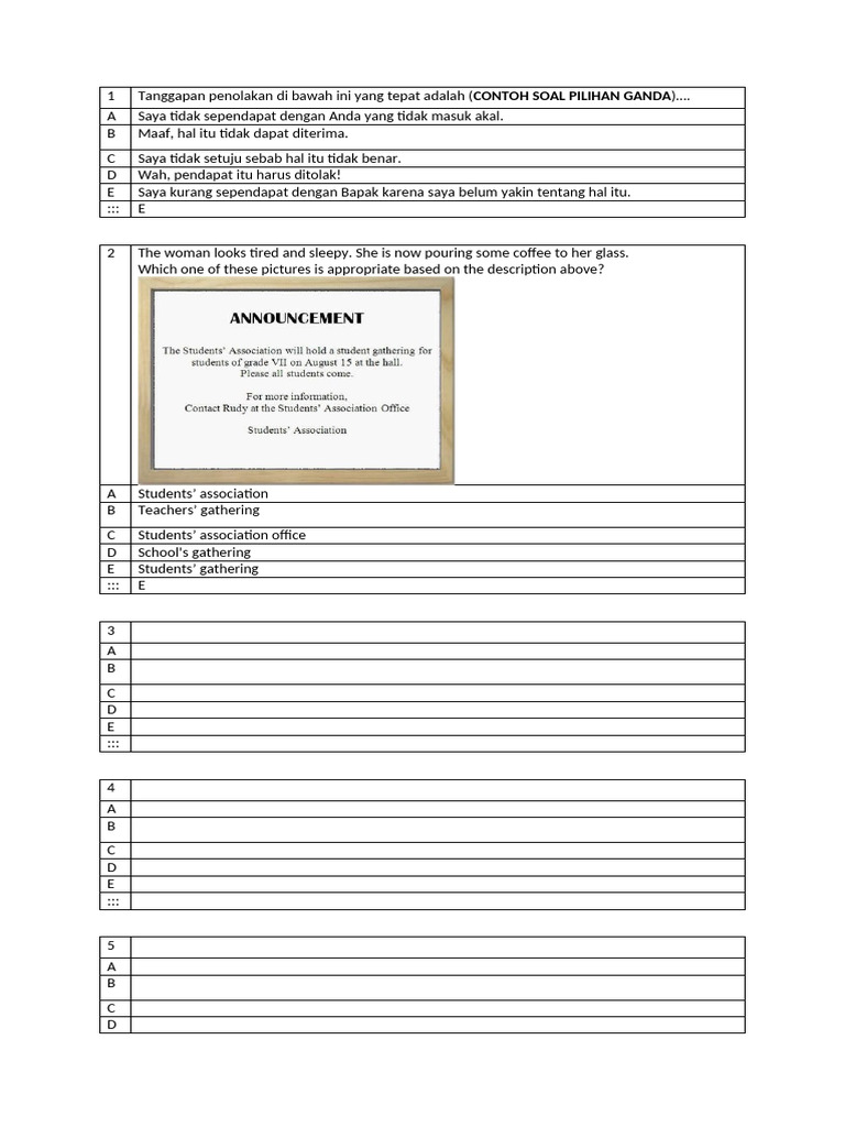 REV1 Format Input Soal CBT T2 | PDF