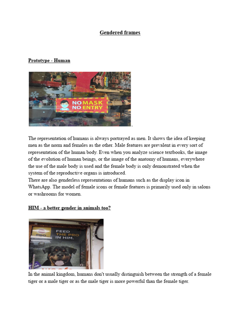 Gender Frames | PDF | Gender | Gender Studies
