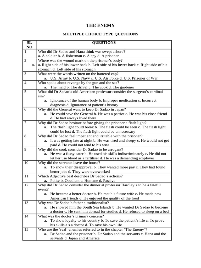 THE ENEMY (1) (3) | PDF