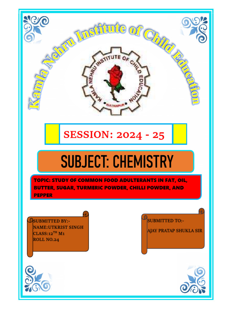 Project File First Page (Chemistry) | PDF