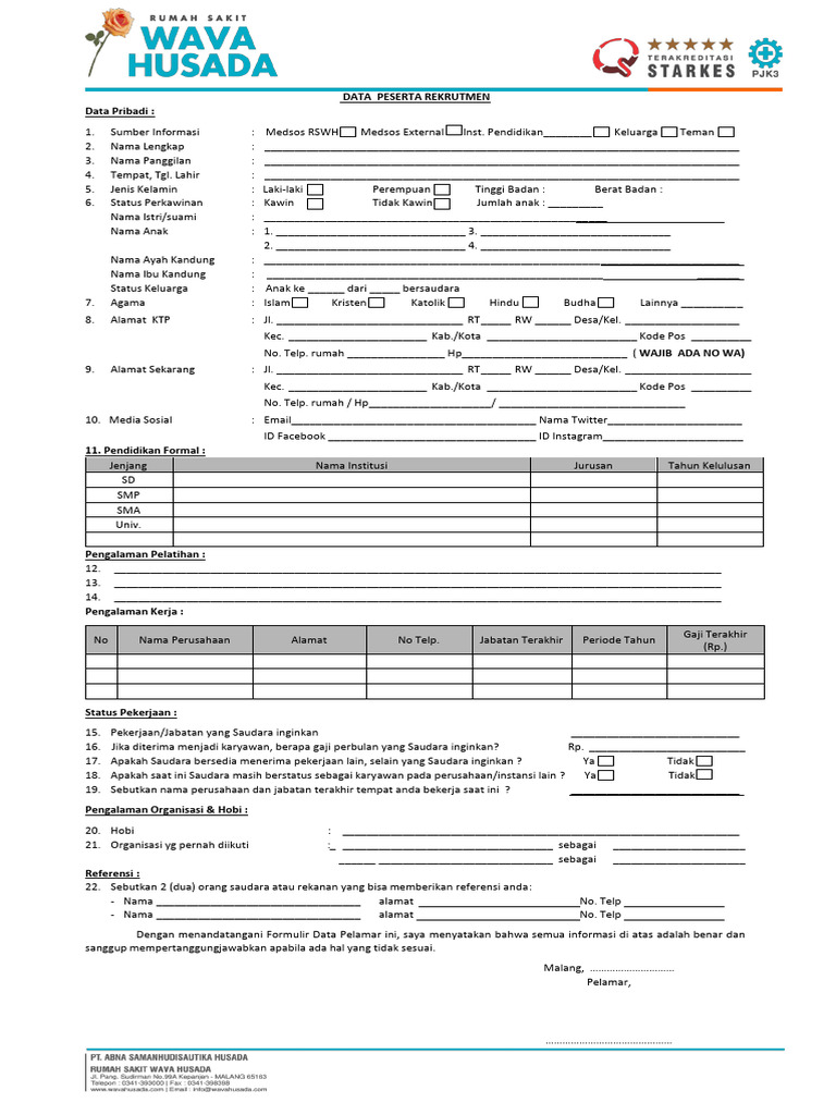 DATA-ISIAN-PELAMAR-2024 | PDF