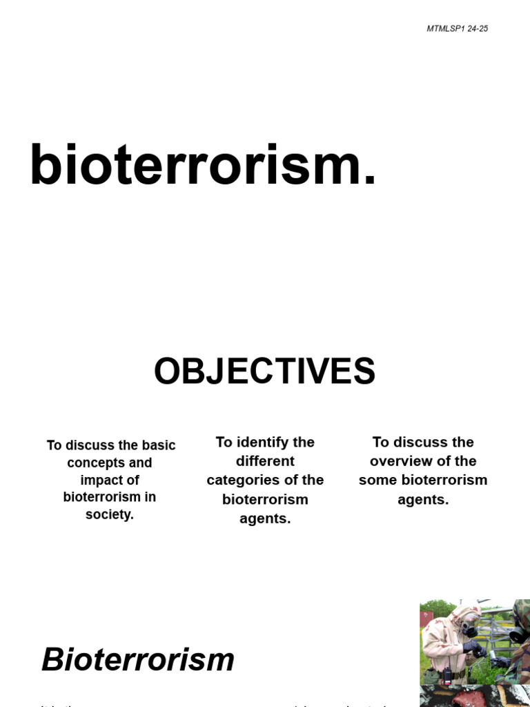 MLSP Bioterrorism Annotated | PDF | Bioterrorism | Foodborne Illness