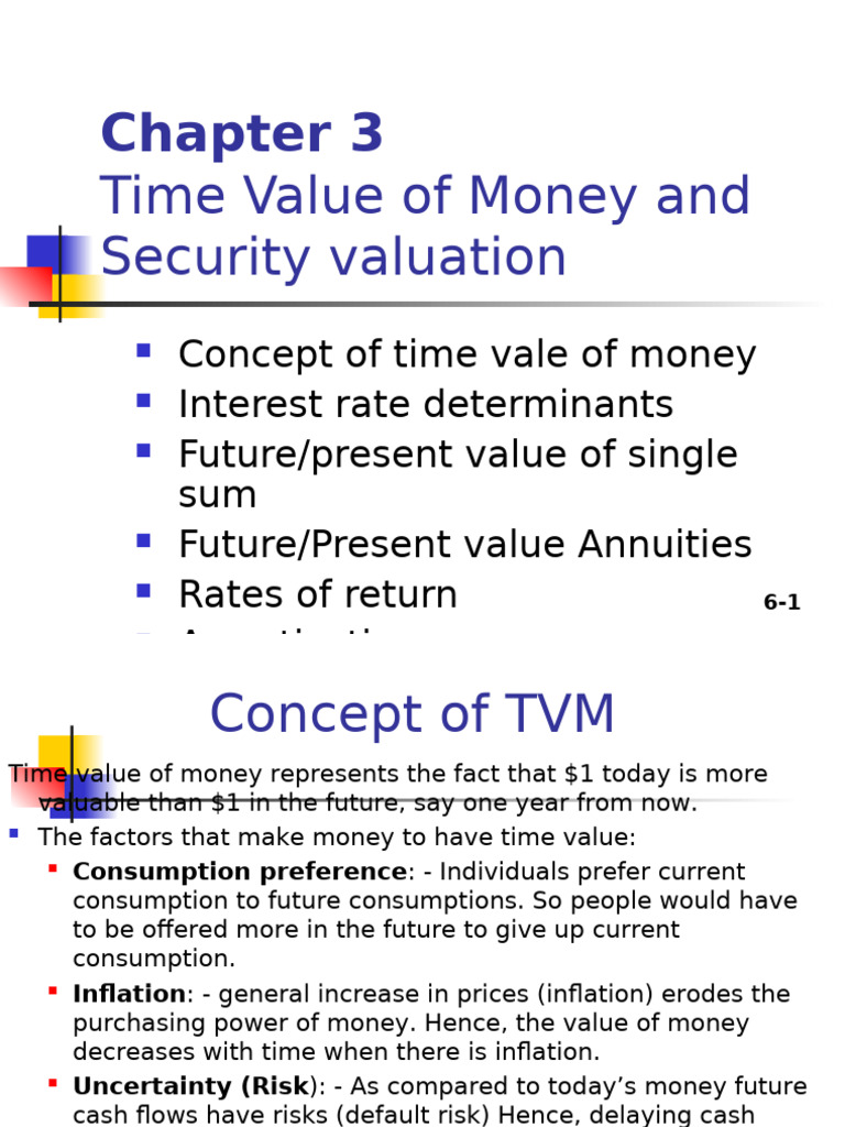 FM I - Chapter 3, Time Value of Money (TVM) | PDF | Present Value | Interest