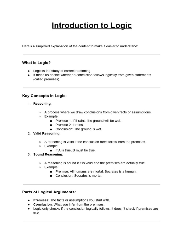 intro to logic | PDF | Logic | Argument intro to logic | PDF | Logic | Argument