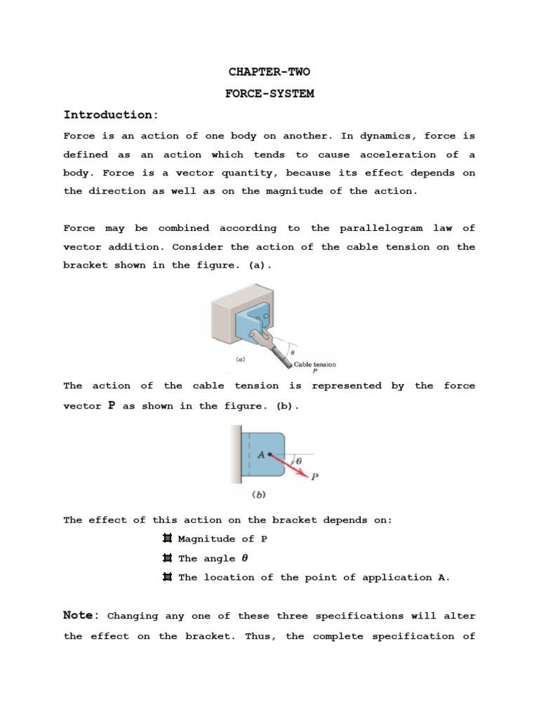 Chapter-Two part-1 (1) (1) | PDF | Force | Euclidean Vector