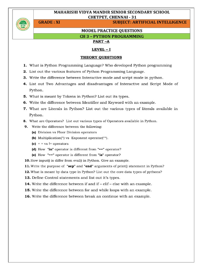 Ch 3 Python Programming Pdf