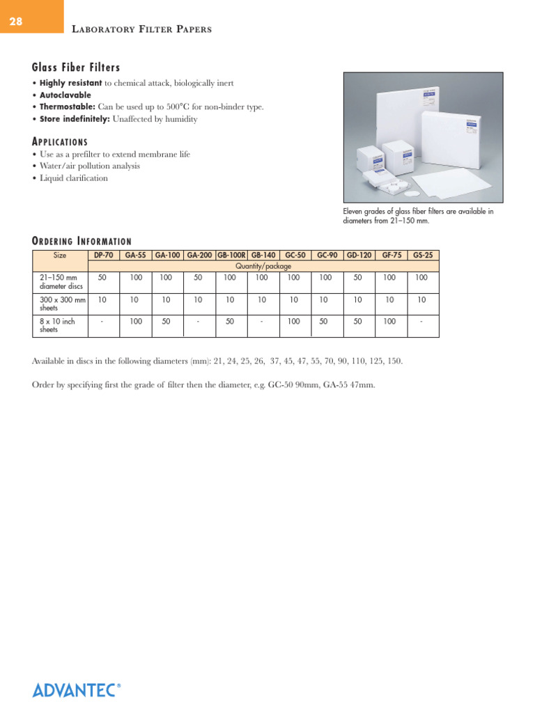 English Advantec Catalogue Ver 10 R2 (200928) - P34 - 35 | PDF | Materials