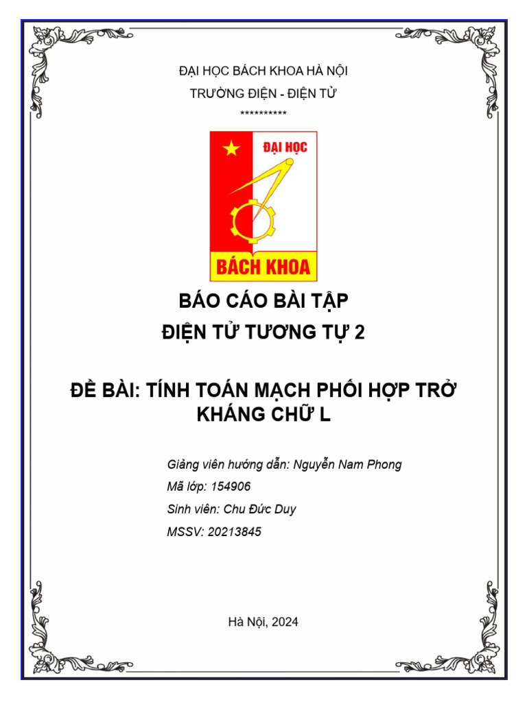 Chu Đ C Duy 20213845 | PDF