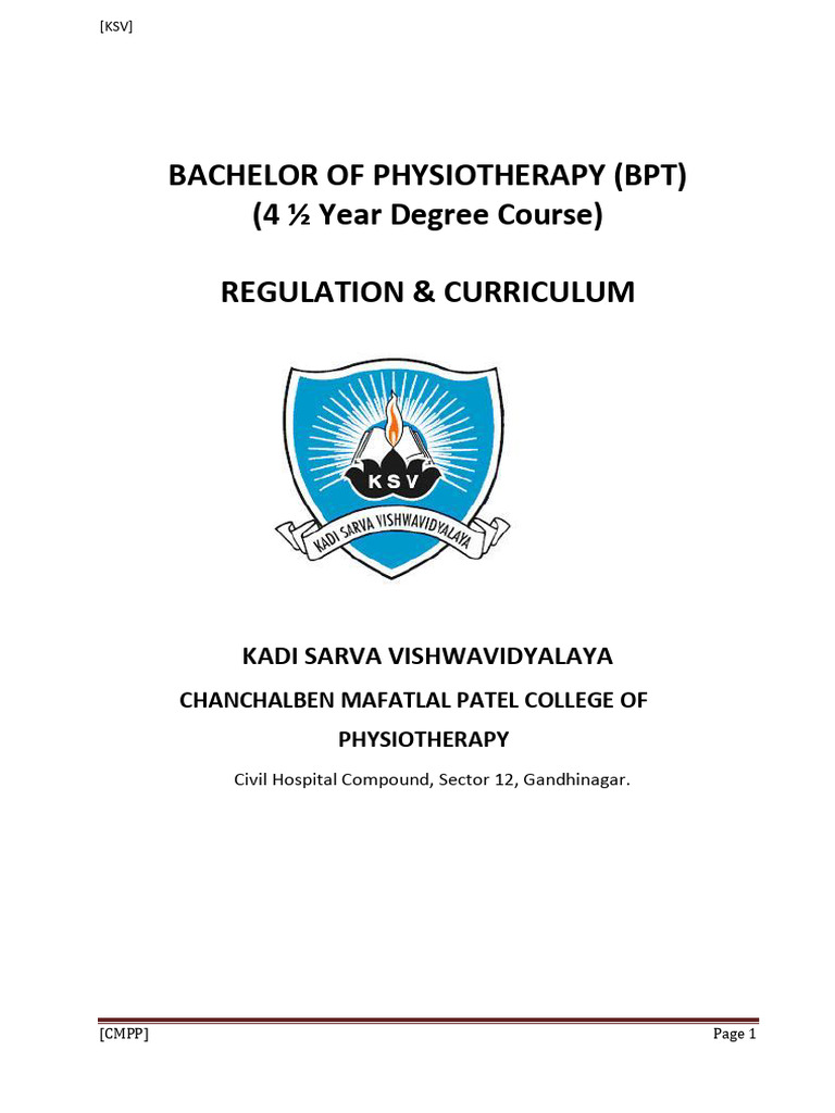 CMPP SYLLABUS. April2019 | PDF | Physical Therapy | Health Care