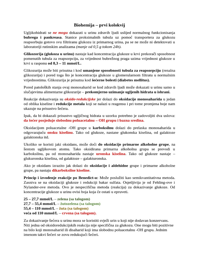 Biohemija Skripta 1 | PDF