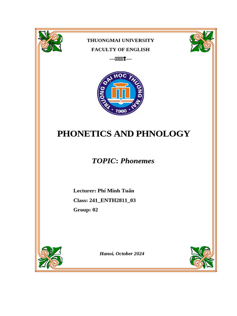 Group 2-Phonetics and Phonology | PDF | Phoneme | Phonology