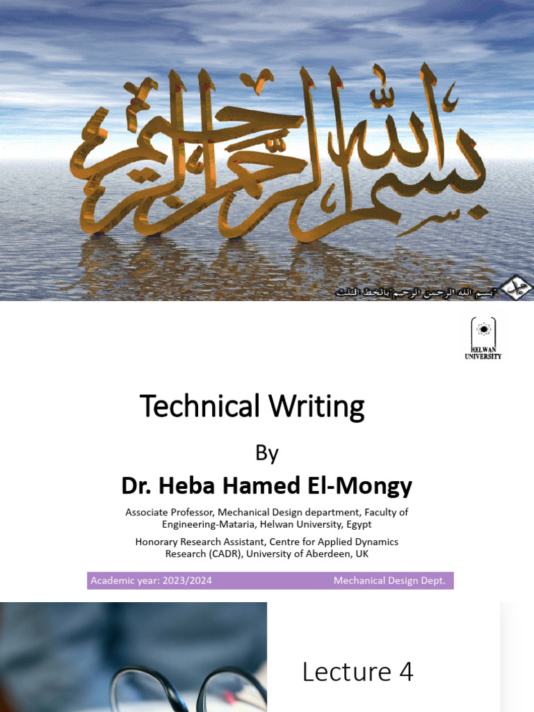 Lec 4 and Lec 5 Tech Writing DR Heba | PDF | Methodology | Finite Element Method