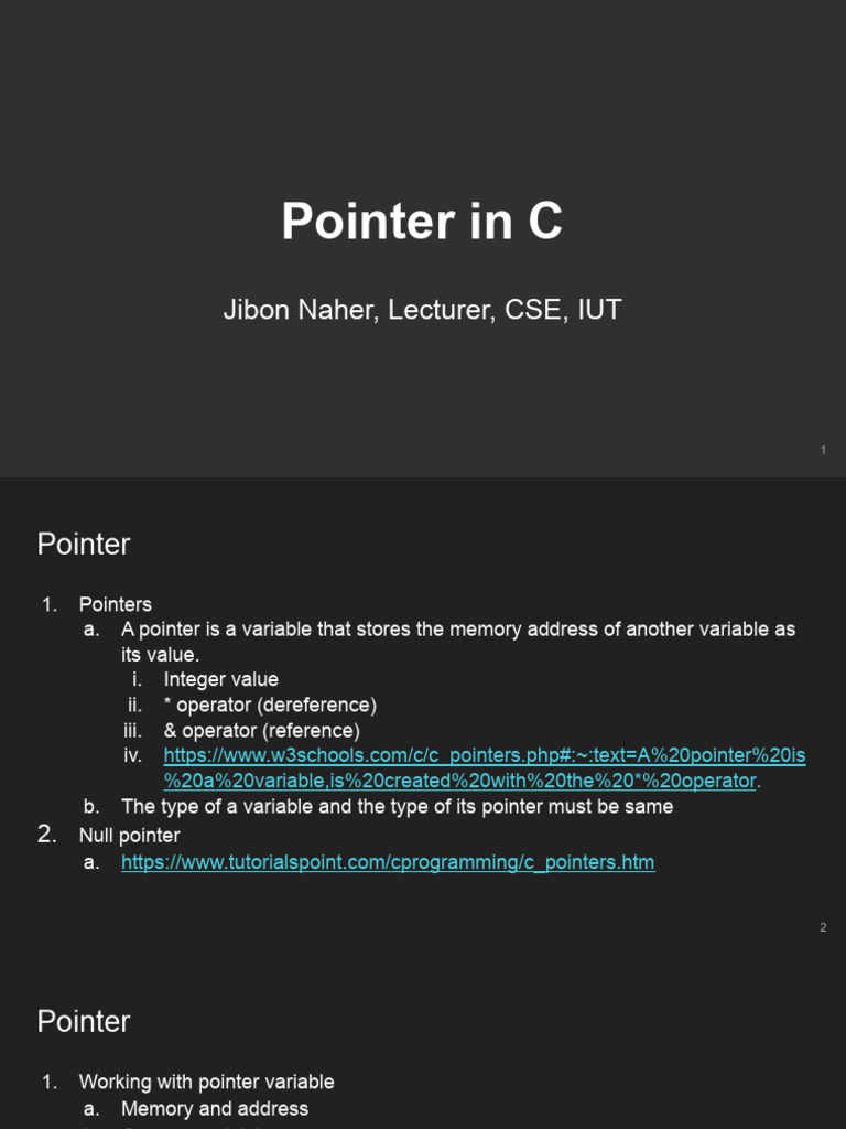 12. CSE4373(MPE) Slide 12 Pointer JN | PDF | Pointer (Computer ... 12. CSE4373(MPE) Slide 12 Pointer JN | PDF | Pointer (Computer ...