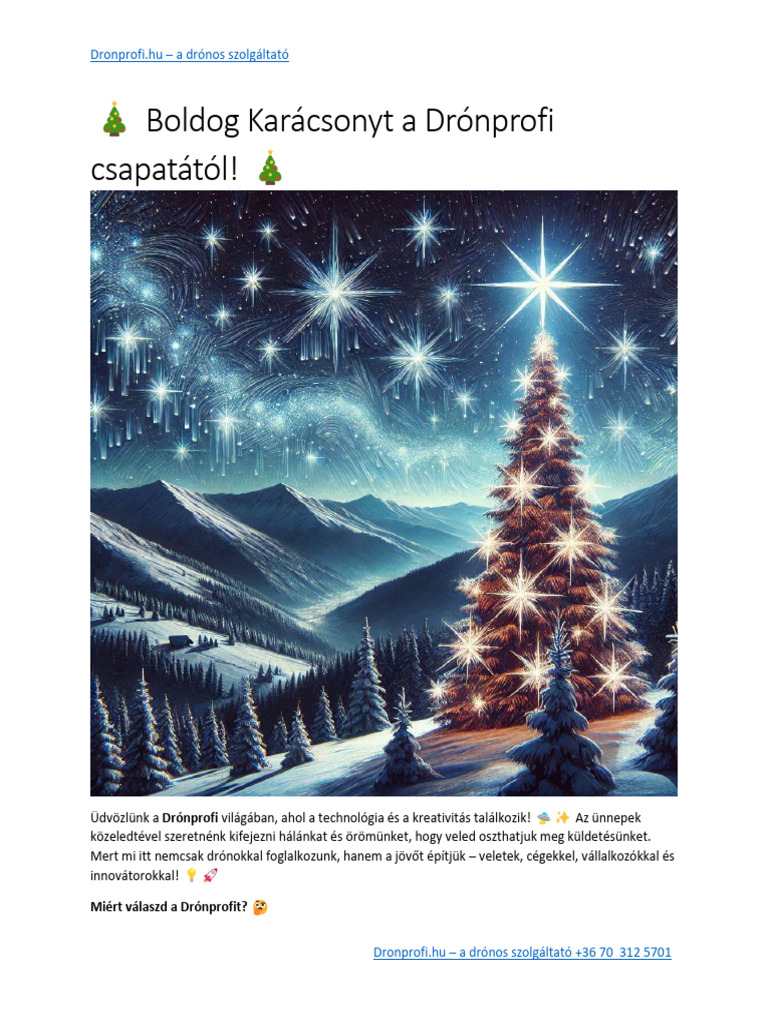 ? Boldog Karácsonyt A Drónprofi Csapatától! ? | PDF