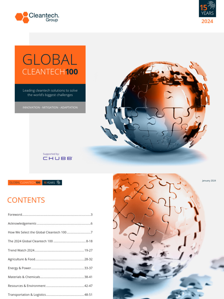 Global Cleantech 100 - January2024 | PDF | Energy Storage | Solar Power