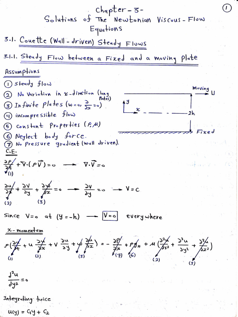 AFM Chapter 3 Solutions of Newtonian Viscous Flow Equations | PDF ...
