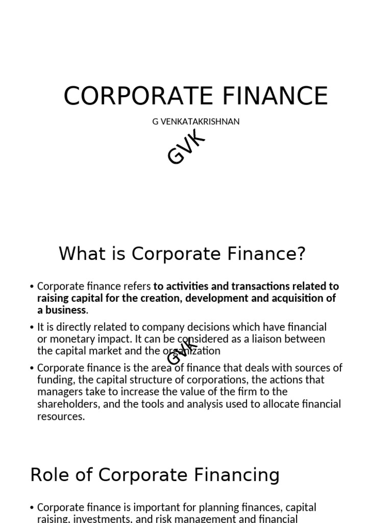 CORPORATE FINANCE | PDF | Investing | Capital Structure