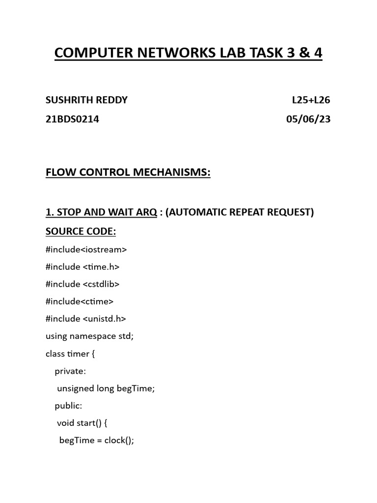 COMPUTER NETWORKS LAB TASK 2 - 21bds0214 | PDF | Computer Programming | Computing