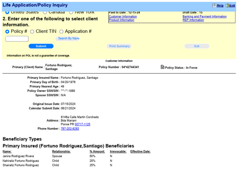 Primerica Online - Application TrackingPolicy Inquiry | PDF