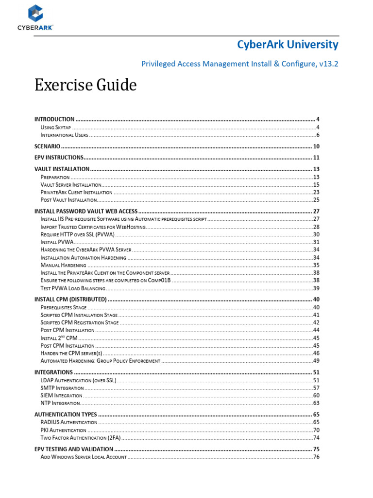 PAM Install Lab Guide - v13.2 | PDF | Internet Information Services | I Pv6
