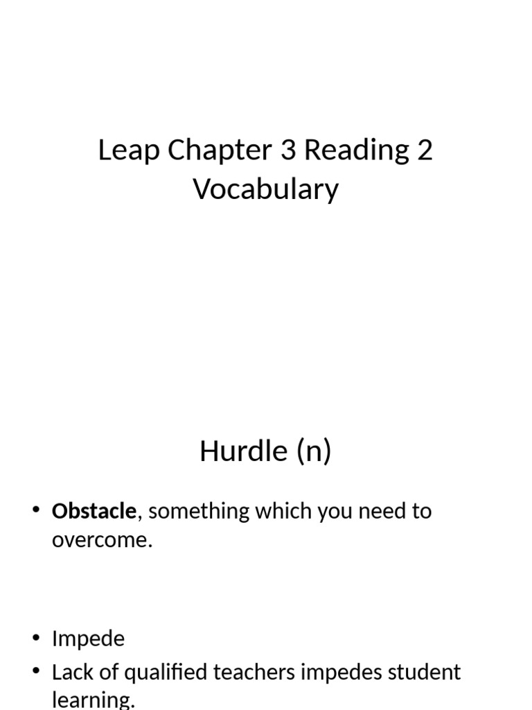 Vocabulary Terms from Leap Chapter 3 | PDF