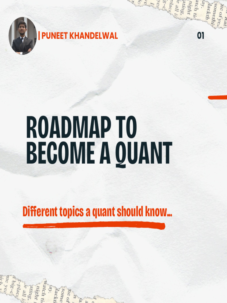 Roadmap To Quant | PDF