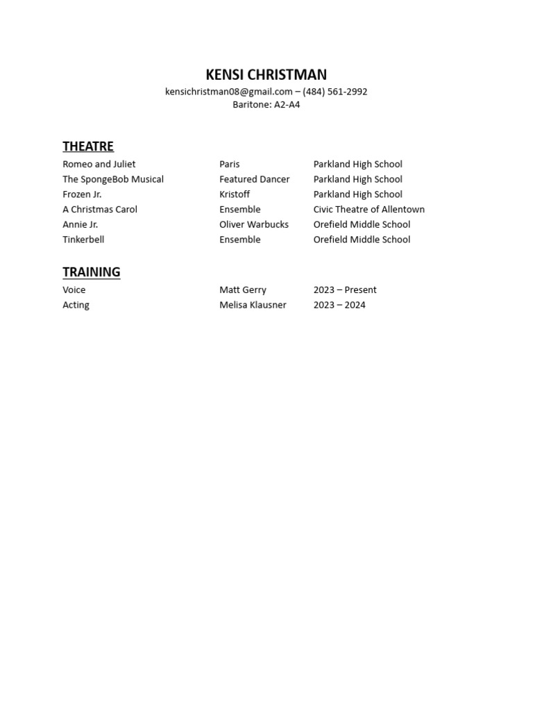 Performance Resume | PDF