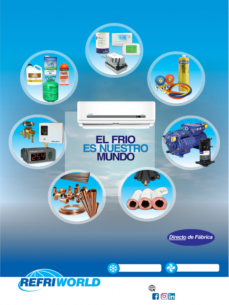 Brochure Refriworld Peru SAC | PDF | Uso eficiente de energía | Aire acondicionado