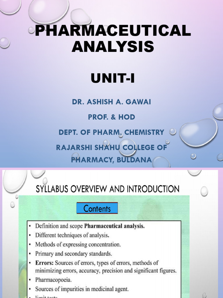 Pharmaceutical Analysis Techniques | PDF