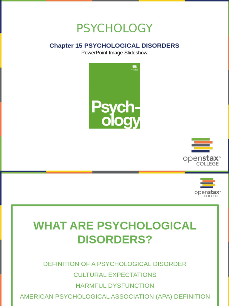 OpenStax Psychology CH15 ImageSlideshow | PDF | Personality Disorder | Mental Disorder