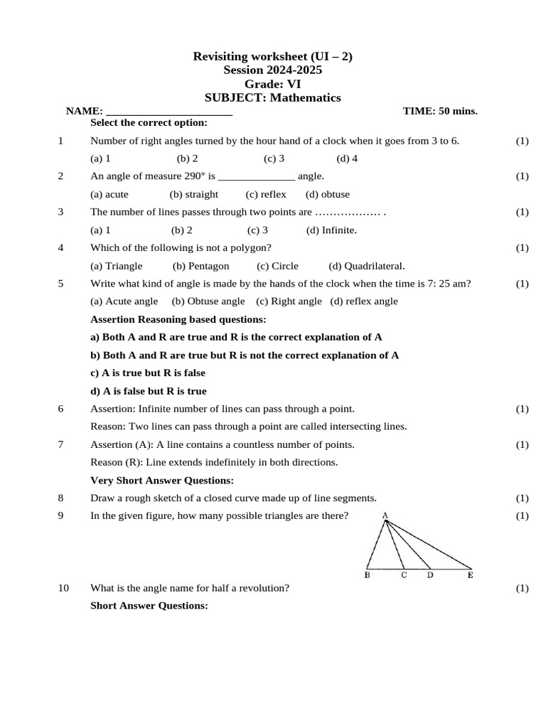 Individual Activity UI - 2 2 | PDF | Triangle | Angle