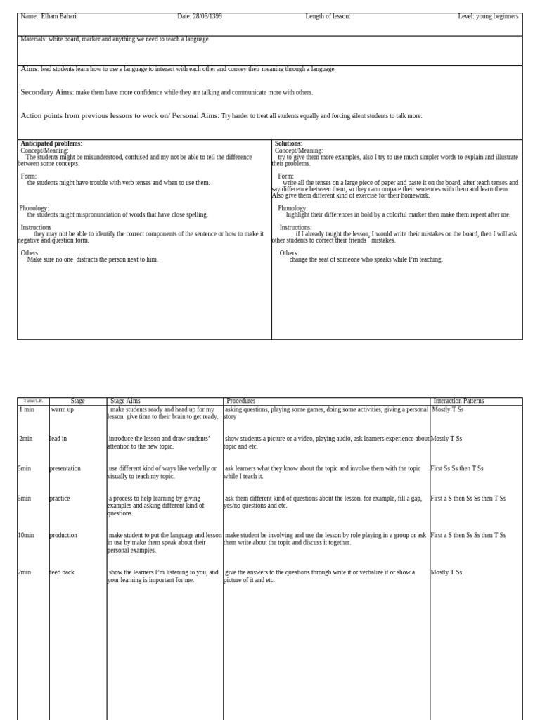 a general Lesson Plan | PDF | Learning | Cognitive Science
