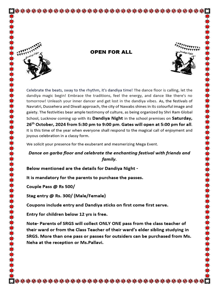 Dandiya Circular 24 | PDF