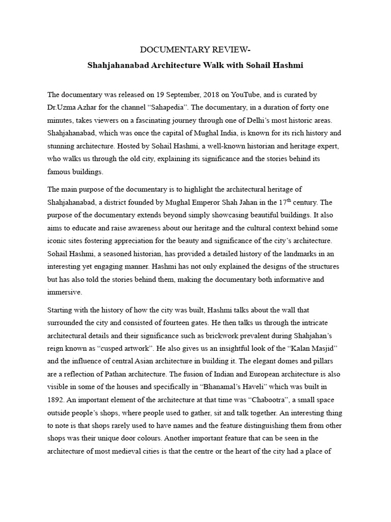 I Am Sharing 'DOCUMENTARY REVIEW' With You | PDF