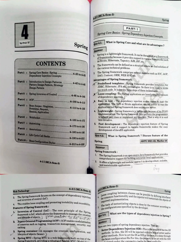 WT 4th and 5th Unit | PDF | Spring Framework | Class (Computer Programming)