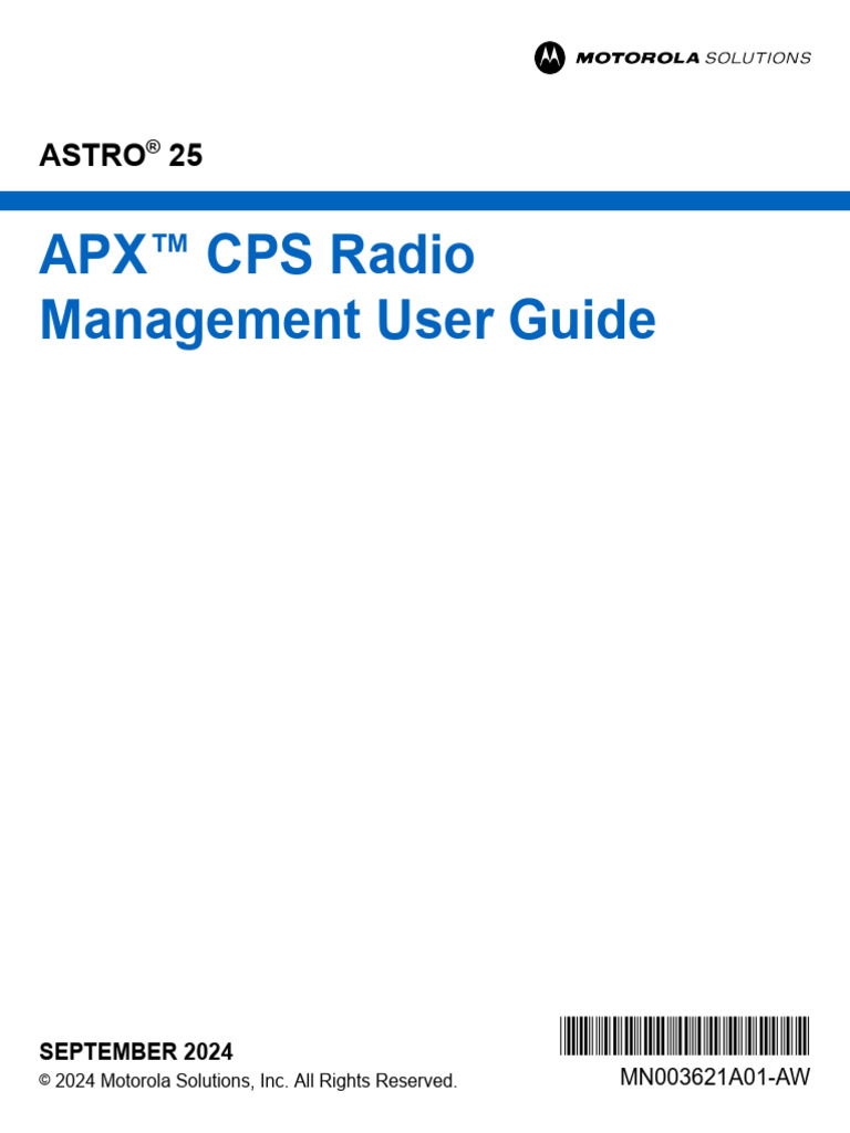 MN003621A01-AW Enus APX CPS Radio Management User Guide | PDF ...