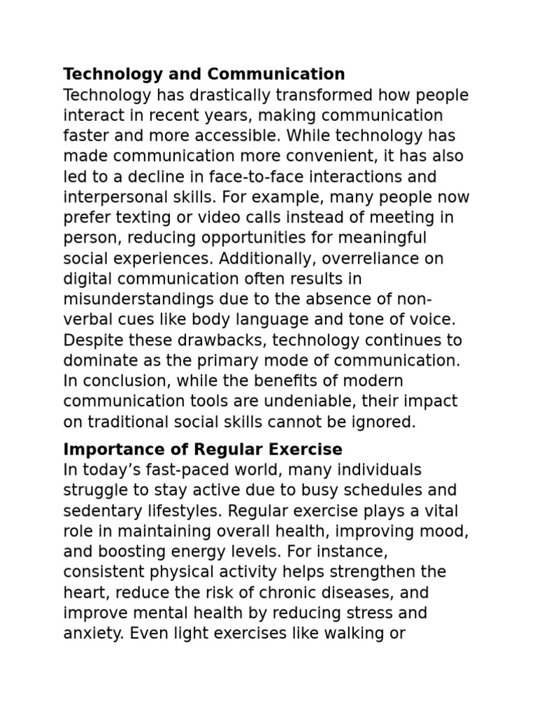 Technology's Impact on Communication | PDF