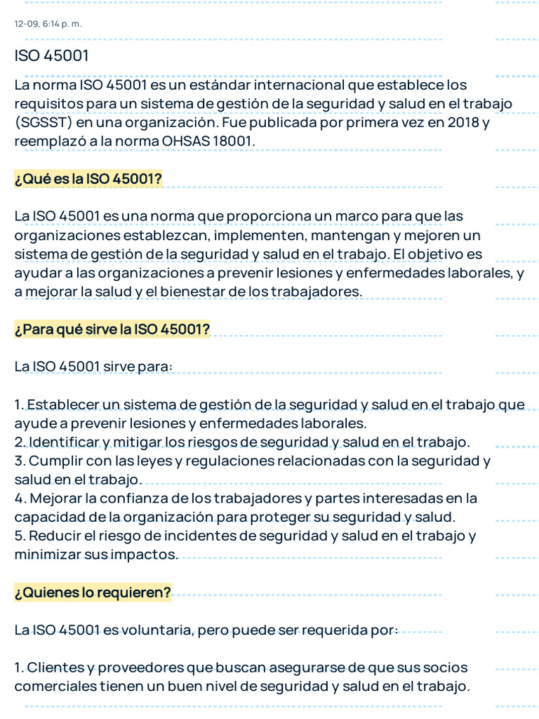 Iso 45001 | PDF