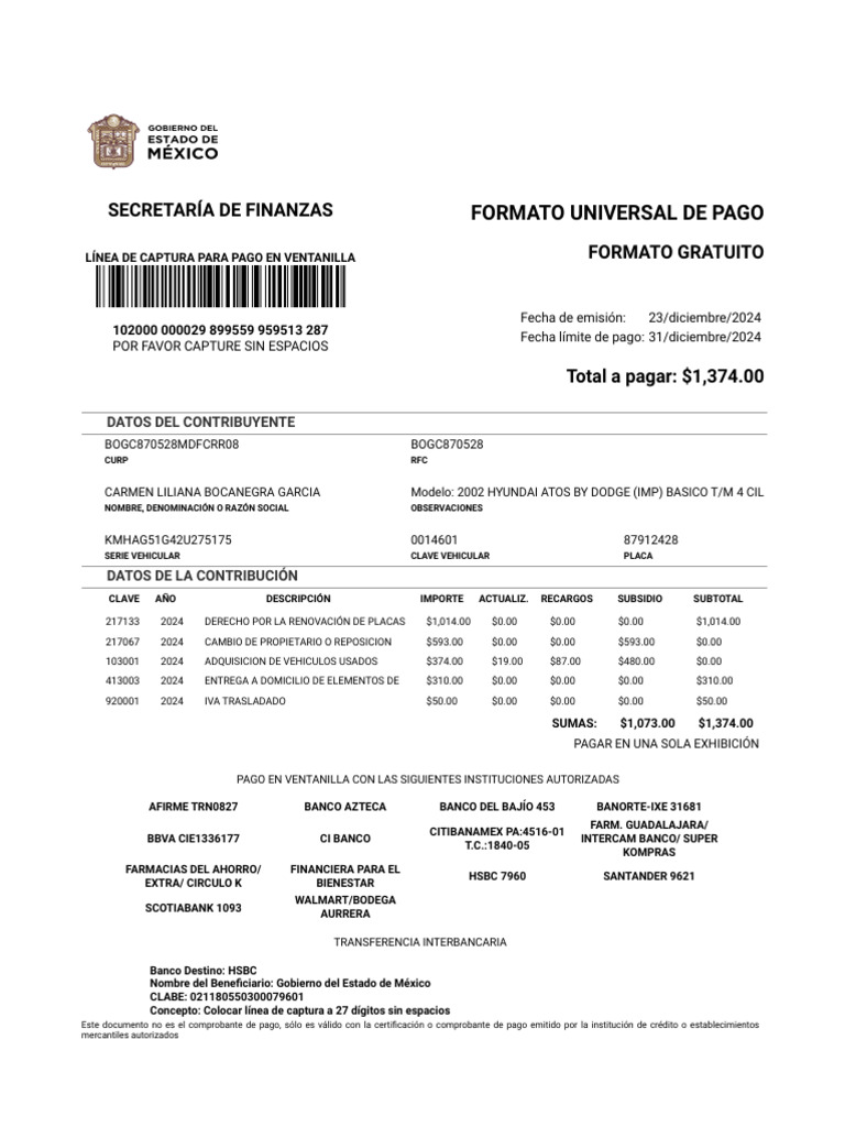 Formato Universal CCV | PDF | Bancos | Dinero