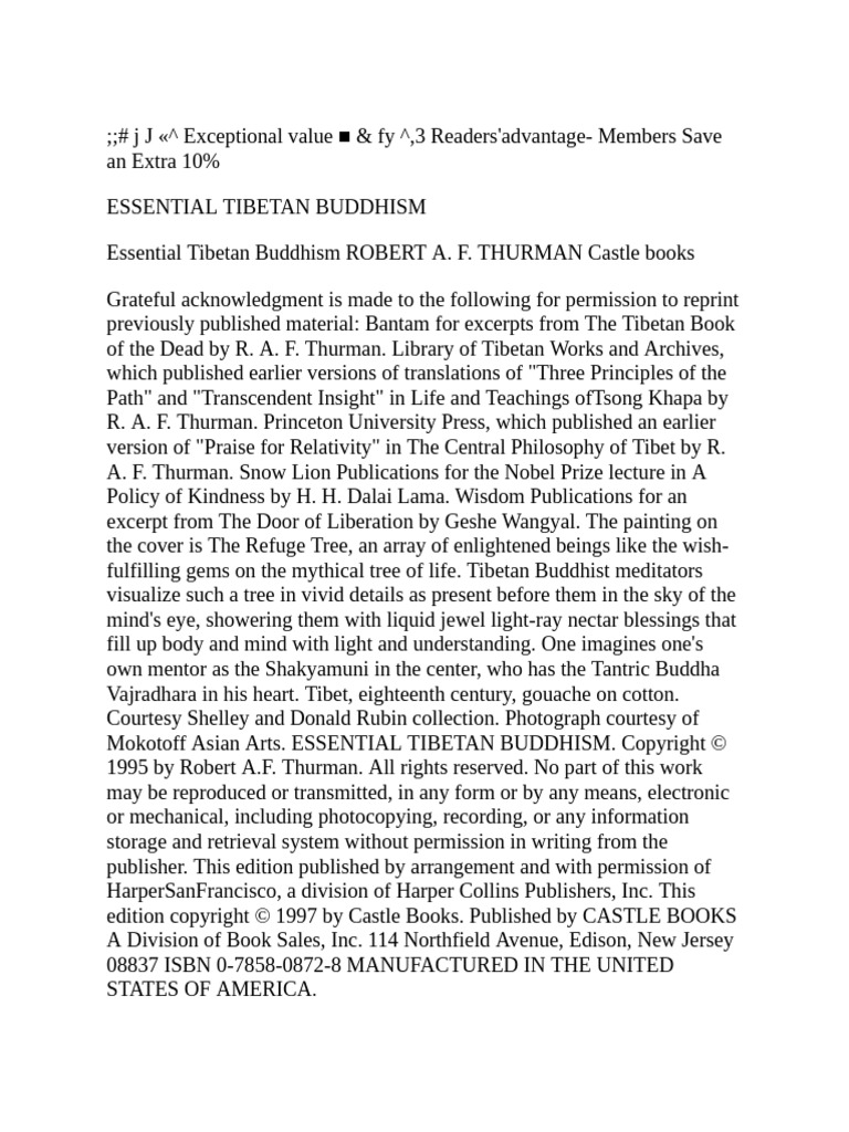 OceanofPDF - Com Essential Tibetan Buddhism - Robert AF Thurman | PDF ...