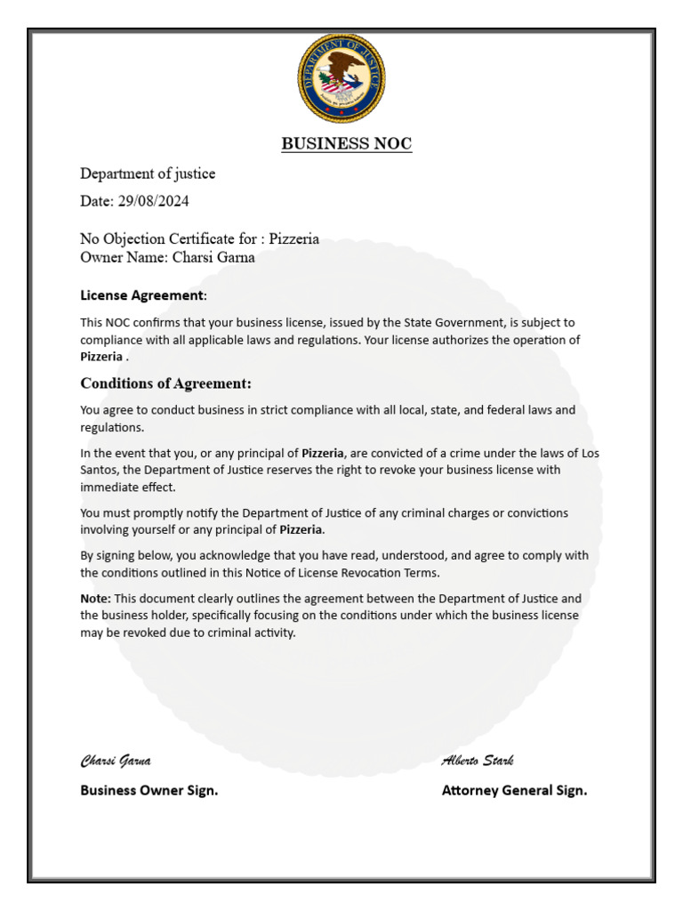 Business NOC Pizzeria | PDF