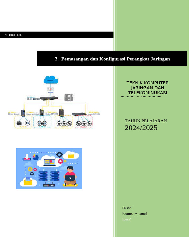 modul ajar TKJ Konfigurasi perangkat jaringan | PDF