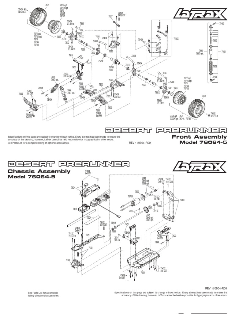 LaTrax Prerunner Assembly Diagram | PDF | Car | Motor Vehicle