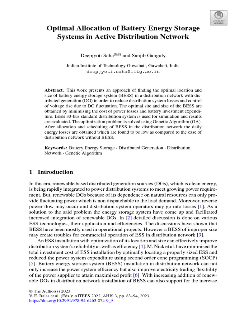 125977374 | PDF | Distributed Generation | Genetic Algorithm